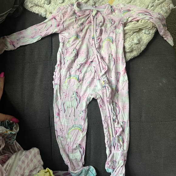 LEV Baby | One Pieces | B 9 Lev Baby Bamboo Zipper Footie Unicorn Print ...